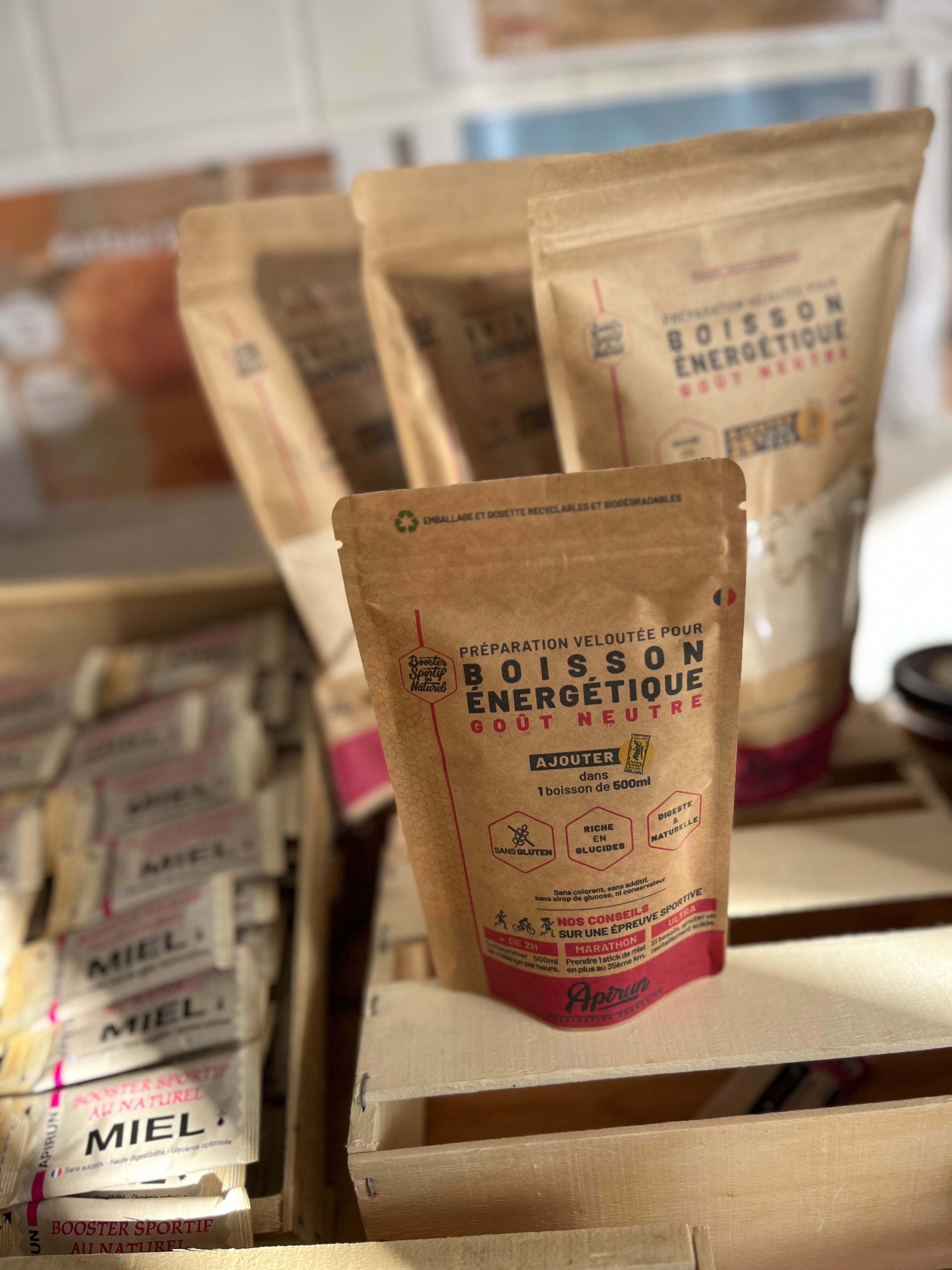 5 dosettes Boisson énergétique et 5 sticks – APIRUN